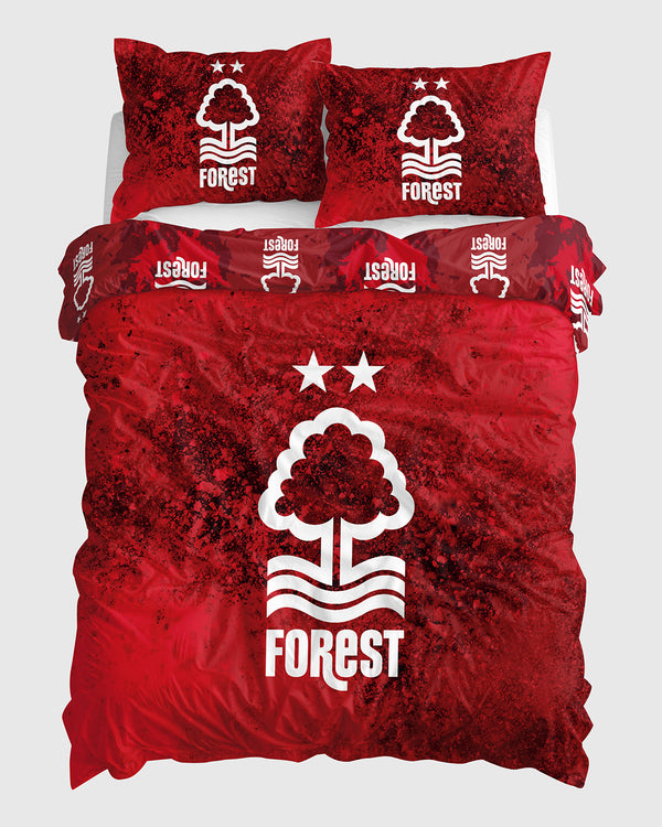 NFFC Red Burst Print Duvet Set