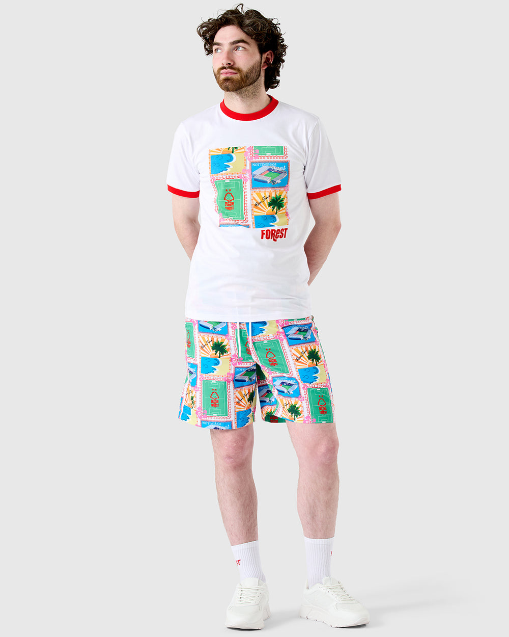 NFFC Holiday Postcard Ringer T-Shirt - Nottingham Forest FC