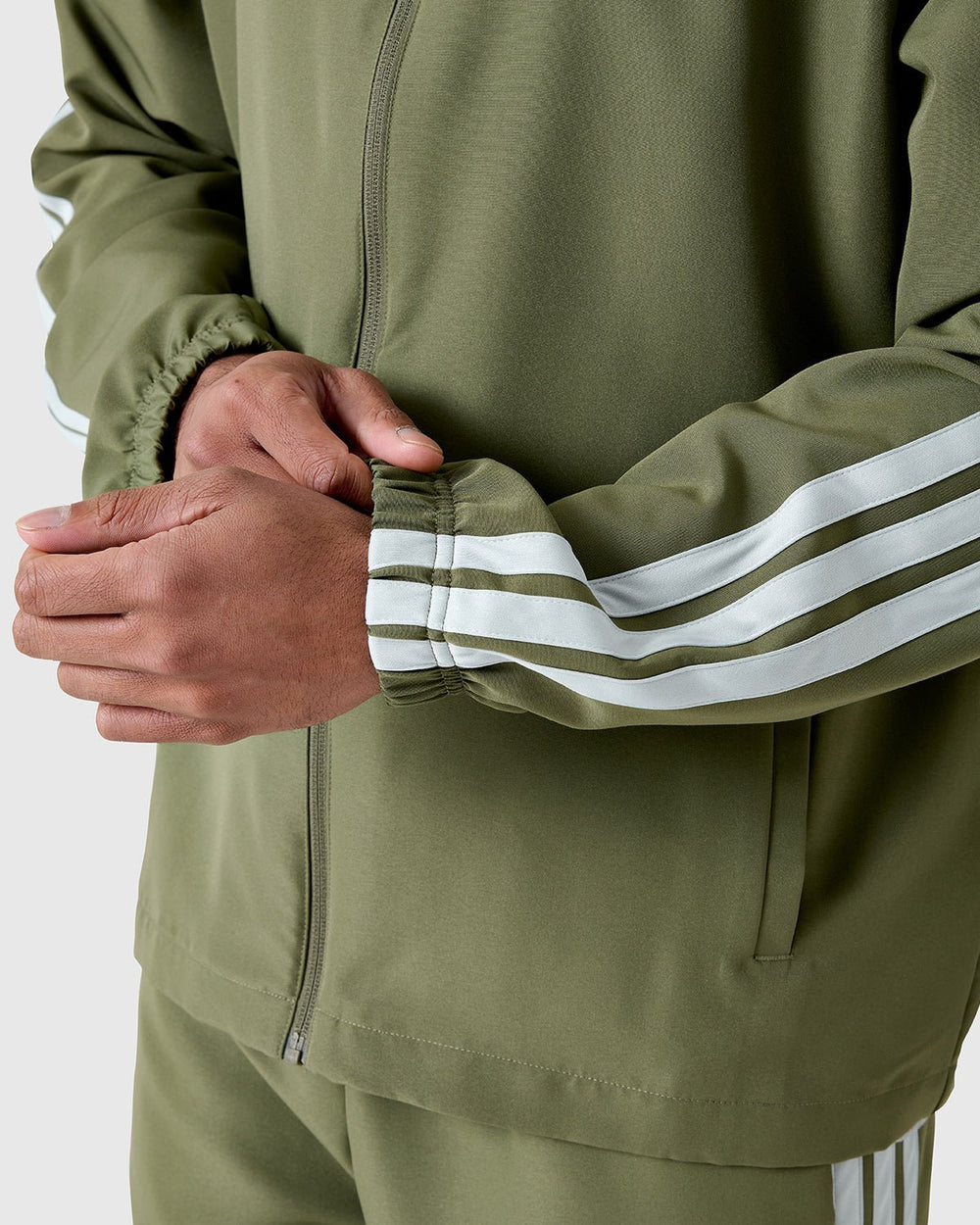 NFFC Adidas 3-Stripe Olive Woven Tracksuit - Nottingham Forest FC