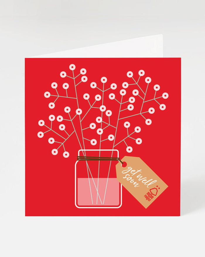 NFFC Get Well Flower Card - Nottingham Forest FC