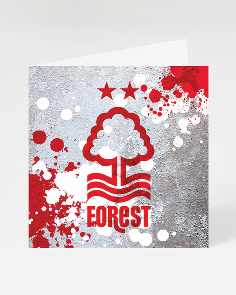 NFFC Splatter Crest Card - Nottingham Forest FC